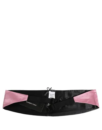 Dolce & Gabbana Pink Men Silk Belt Waist Cummerbund