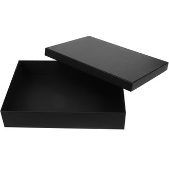 Supvox Schwarze Aufbewahrungsbox Rechteckig mit Deckel Verpackungskarton f&uuml;r Hemden Leichte Geschenkverpackung f&uuml;r Party und Festivalgeschenke