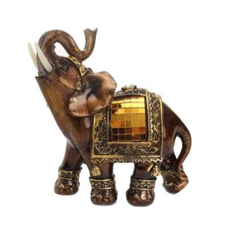 Supvox Elefant Dekofigur Vintage Skulptur Kunst Figuren Ornamente aus Harz f&uuml;r Schreibtisch Haus B&uuml;ro Balkon Deko