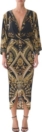 Camilla Robe longue torsad&eacute;e &agrave; fente frontale - Taurus Rising - Femme - Robes - Multicolore - Taille: 38 FR