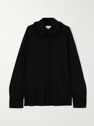 Jil Sander Bluse Aus Cr&ecirc;pe - Schwarz