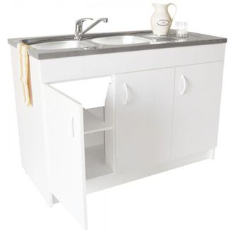 Nova Meuble sous-&eacute;vier Progr&egrave;s 120 x 60 - 2 portes - N&eacute;ova
