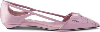 Prada Cut-Out-Ballerinas mit Satin-Finish - Rosa
