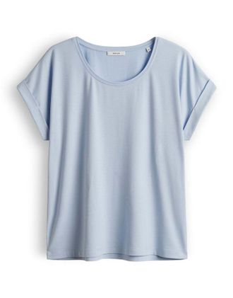 OPUS T-Shirt Sonebi aus glattem Jersey mit Stretchkomfort Der Aufschlag am &Auml;rmel sorgt f&uuml;r eine entspannte Note