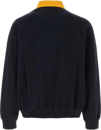 Versace Navyblue Exterior: Cotton Felpe Sweater