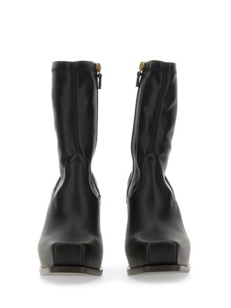 Stella McCartney Faux Leather Cowboy Boots - Black
