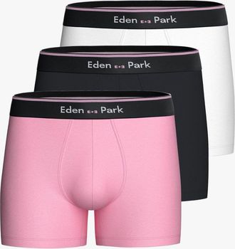 Eden Park Lot de 3 cale&ccedil;ons en coton m&eacute;lang&eacute;