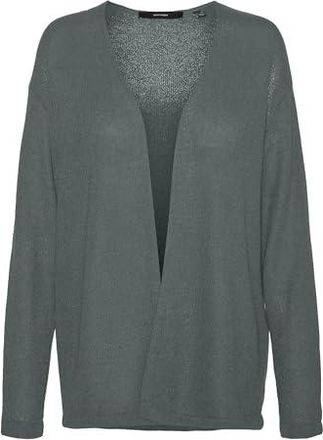 Vero Moda Vmeddie Ls Open Cardigan GA Noos, Baume Green, M Femme