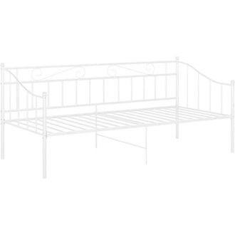 vidaXL Cadre de canap&eacute;-lit sans matelas blanc m&eacute;tal 90x200 cm Vidaxl