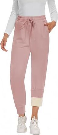 Generic Pantalon de surv&ecirc;tement dhiver en polaire pour femme, avec poches, pantalon de jogging chaud pour lhiver, pantalon de surv&ecirc;tement athl&eacute;tique doubl&eacute; en