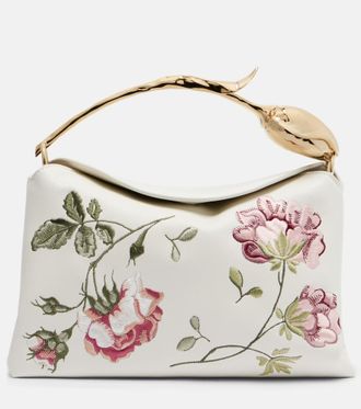 Erdem Bestickte Henkeltasche Bloom Medium aus Leder