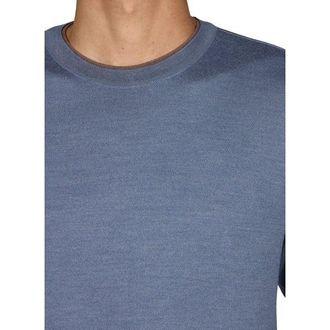 Paul & Shark Pull droit col rond en laine vierge et soie