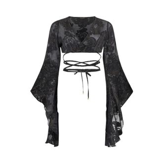 Roberto Cavalli Damen, Blusen & Hemden, Schwarzk, SGr&ouml;&szlig;e