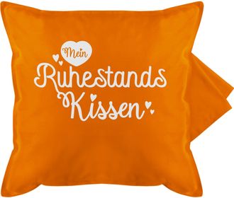 Shirtracer Kissenbezug - Rentner - Mein Ruhestands Kissen - 50 x 50 cm - Orange - rentnerkissen rentenkissen Rente Ruhestand bezug Geschenk zur ruhestandskissen 
