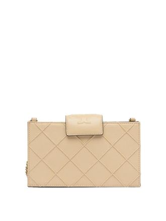Tory Burch Tory Burch Portemonnaie - Fleming Mini Chain Wallet - Gr. unisize - in Beige - f&uuml;r Damen