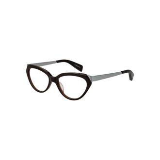 Yohji Yamamoto Braune Cat Eye Optische Rahmen mit Etui - - Accessories - Damen - Braun - ONE SIZE