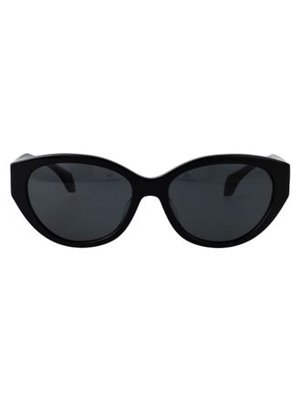 Versace 0VE4495D Black Acetate Cat-Eye Sunglasses - Black