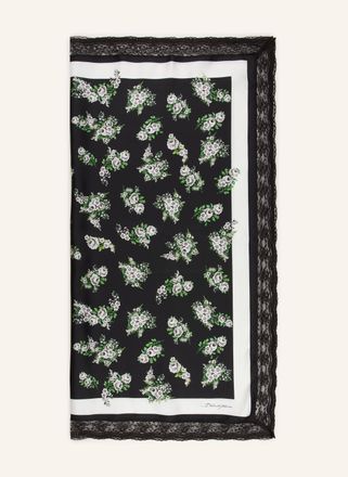 Dolce & Gabbana Seidentuch Mit Spitze schwarz