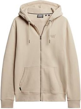 Superdry Essential Logo Zip Hoodie Sweat-Shirt pour Homme, Light Stone Beige, L