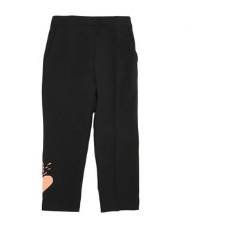 Elisabetta Franchi Femme, Pantalons, Noir, Taille: 40 FR Pantalon Large