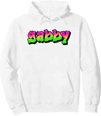 BDAZ Gabby Graffiti Personalisierter Name Gr&uuml;n Rosa Frauen M&auml;dchen Pullover Hoodie