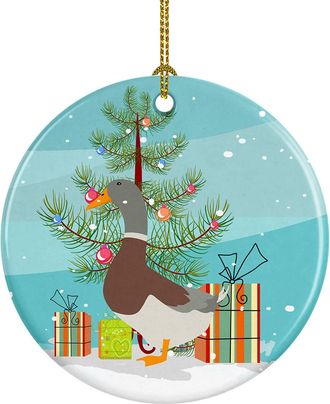 Generic Sachsen Sachsenente Ente Weihnachtsbaum Deko Mit Schnur Weihnachten Ornamente Keramik Christbaumschmuck Anh&auml;nger