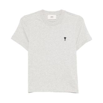 Ami Hellgraue T-Shirts und Polos - - Tops - Damen - Grau - XS