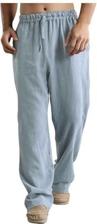Generic Pantalon Smoking Homme Jean Flanelle Jogpant Ville Loose Luxe &Acirc;g&eacute;e Matelass&eacute; Ann&eacute;e &Eacute;lastiqu&eacute;e Ethnique Rayure Serr&eacute; Canard Lat&eacute;rales Deux Outfit Diffe
