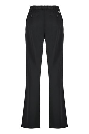 Palm Angels Mens Wool Blend Trousers Black Elastane