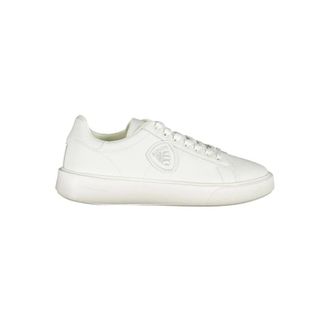 Blauer Wei&szlig;e Leder Herren Sneaker Street Style - - Shoes - Herren - Wei&szlig; - 45 EU