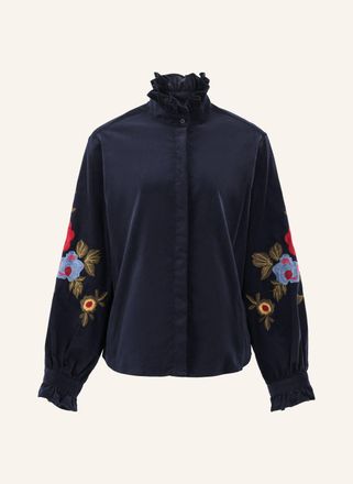 van Laack Van Laack Bluse Modern Fit blau
