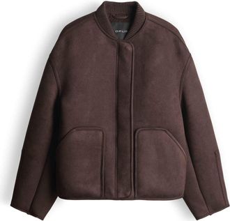 OPUS Damen Jacke | HALISSA Regular Blousonjacke in Wildlederoptik Coffee Bean, 38