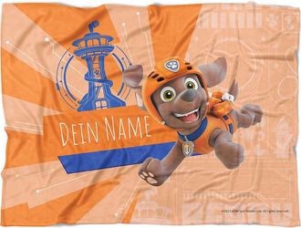 Picanova PAW Patrol Zuma Handtuch mit Name 200x150cm - Hochwertiges Bedrucktes Handtuch - Blickfang-Strandtuch Aus Hautfreundlichem Frottee - Badetuch mit Text