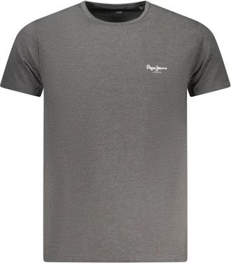 Pepe Jeans London Homme, Tops, Gris, Taille: L Grigio Cotton T-Shirt