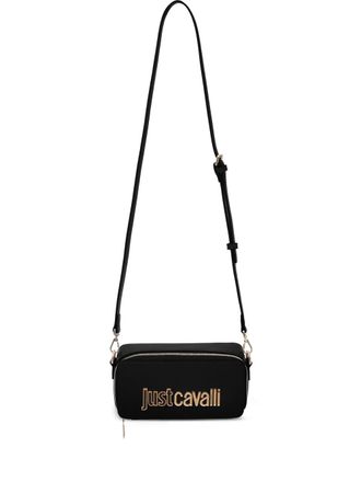 Just Cavalli sac à bandoulière à plaque logo - Noir