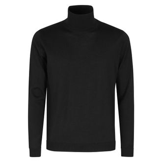 Roberto Collina Schwarzer Rollkragenpullover Dolcevita Stil - - Knitwear - Herren - Schwarzk - 3XL