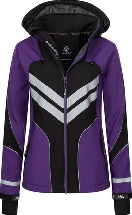 Rock Creek Damen Softshell Jacke Windbreaker Regenjacke &Uuml;bergangsjacke Softshelljacke Damenjacke Regenmantel Outdoorjacke Kapuze D-468 Violett XXL