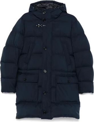 Fay Homme, Manteaux, Bleu, Taille: XL Veste en duvet &agrave; double devant