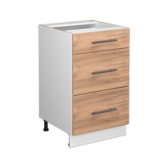 Vicco Meuble cuisine Fame-Line, Ch&ecirc;ne de force dor&eacute;, 50 cm sans plan de travail Vicco