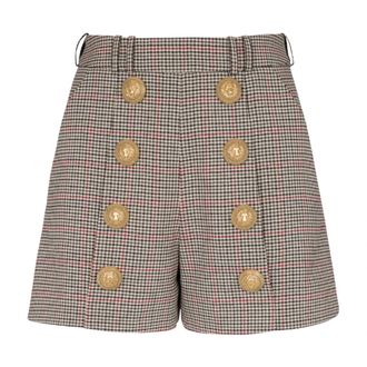 Balmain Wollshorts mit Kn&ouml;pfen - - Shorts - Damen - Mehrfarbig - M