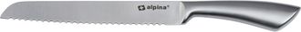 Alpina Alpina Santoku-Messer, Edelstahl, Silber, 33,5 cm