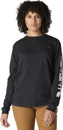 Carhartt Work in Progress Logo Long-Sleeve T-Shirt, Black, X-Large Femme