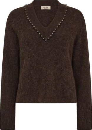 Mos Mosh MOS Mosh, Femme, Pulls, Brun, Taille: 36 FR V-neck Tricots