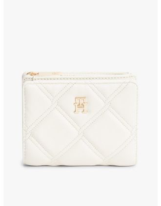 Tommy Hilfiger Portefeuille matelass&eacute; &agrave; deux volets avec monogramme TH - Beige-Neutral