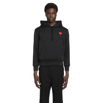 Comme Des Gar&ccedil;ons Heart Cotton Jersey Hoodie