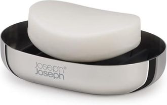 Joseph Joseph EasyStore Luxe - Porte-Savon en Acier Inoxydable &agrave; vidange Rapide avec &eacute;gouttoir