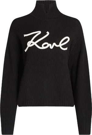 Karl Lagerfeld Rundhalspullover - Schwarz