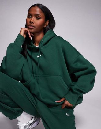 Nike Phoenix Fleece - Sweat &agrave; capuche over-oversized - Vert