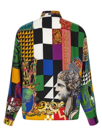 Versace Medusa Collage Print Shirt - multicolor