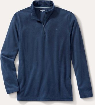 Walbusch Langarmshirt Herren Ultraleicht Thermoshirt Fleece Troyer Langarm pflegeleicht Antipilling, antistatisch, besonders weich, waschmaschinenfest
